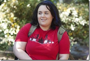 Magic Alexander 1976: Nikki Blonsky mit Rucksack